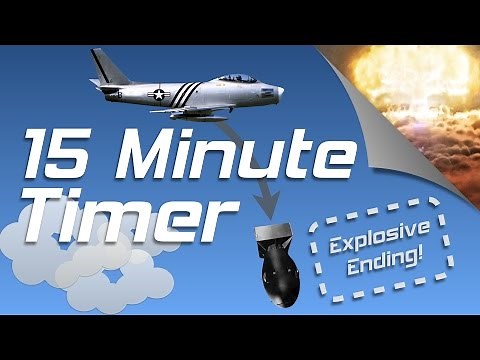 15 min exploding countdown timer with Jet Plane
