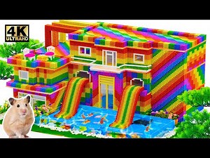 How To Build Super Cool Water Slides For My Hamster From LEGO, Magnetic Balls