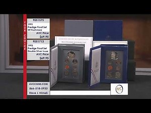 1991 / 1993 Prestige Proof Set - Mt Rushmore Dollar / Double Silver Issue