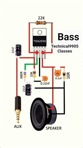 How To Make Mini amplifier 2050 ic