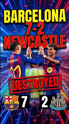 BARCELONA 7-2 NEWCASTLE 🔥 Incredible Highlights | Goal Fest & Total Domination!