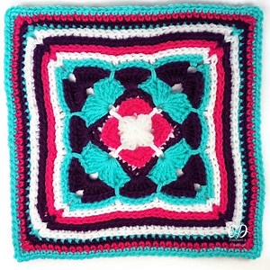 All Aflutter Afghan Square with Video Tutorial and Stitch Diagram!