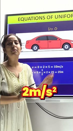 Three Equations of Motion in One Example by Shivani Ma'am | Must Watch