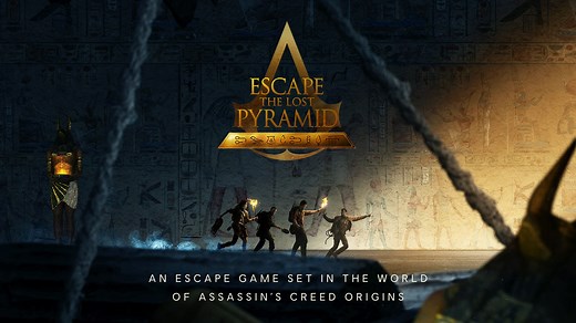 3.2K views · 50 reactions | Ubisoft Escape Games presents Escape The Lost Pyramid, a multiplayer virtual reality escape room set in the world of #AssassinsCreed Origins. In the game, 2 or 4 players team up to find a way out of the pyramid of Nebka. Players will live a larger-than-life adventure. An adventure that would be far too dangerous or just impossible to live in real life. | Ubisoft | Facebook