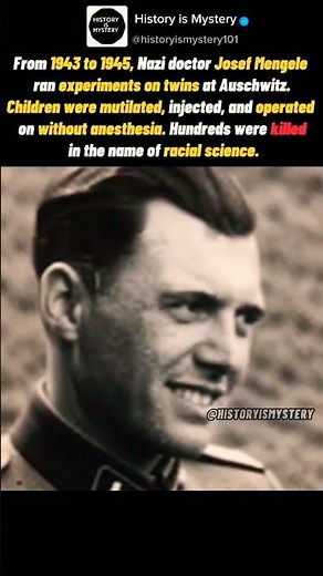 Mengele’s Twin Experiments at Auschwitz #DarkHistory #HistoryShorts #Mengele #Auschwitz