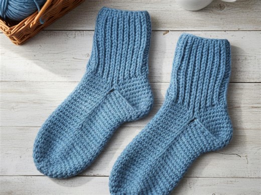 Easy Crochet Socks Pattern, Aran Yarn, Vintage Style (PDF Download) - Etsy