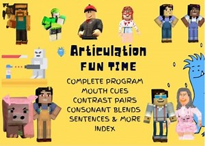 Articulation Minecraft Roblox Fun Mouth Cues Minimal Pairs Blends & More