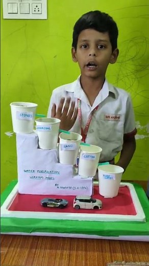 Water Purification System | Easy Science for Kids #Shorts #ScienceProject