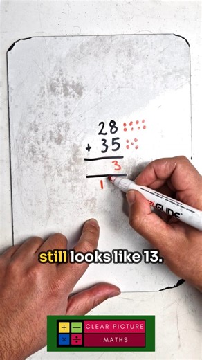 This is how visual dots eliminate counting errors in addition. #primarymaths #mathsconfidence #visualmaths #year3maths #helpmychildlearn | Clear Picture Maths