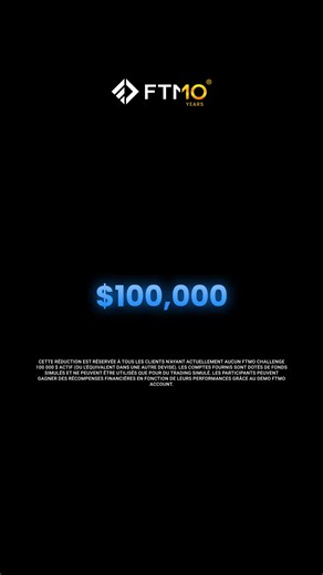 322K views · 17 reactions | Fêtez nos 10 ans avec une offre spéciale : -19 % sur le FTMO Challenge 100 000 $. Profitez dès maintenant de votre réduction! | FTMO.com | Facebook