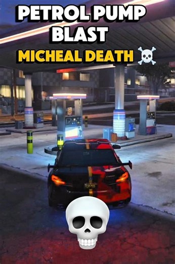 ☠️petrol pump blast 💯micheal death #shorts in GTA V