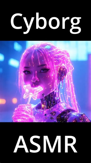 ⚡Cyborg Woman Eats Glass Candy 🍬🤖 | ASMR Crunch