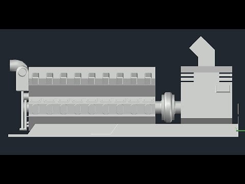 autoCAD 3D, Engine, how to drawing engine, 3D Modeling