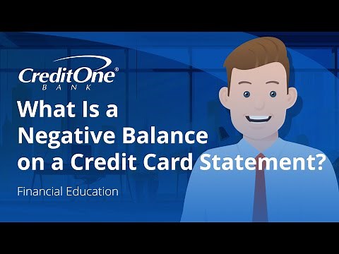 What Is a Negative Balance on a Credit Card Statement? | Credit One Bank