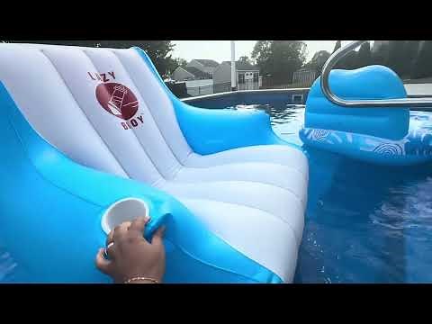 GoFloats Floating Pool Lounge Chair Review – Relax & Sip Without getting your hair wet!