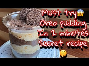 How to make pudding | best pudding recipe | oreo pudding recipe | 3 minutes recipe