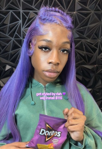 that wockeisha purple👩🏾‍🎤 -Book now links in bio -dm for any questions 🤞🏾 -bestie deals new client deals available nowww‼️ @nanamilkedyou #fypシ #foryou #hairstylist #philly #viral