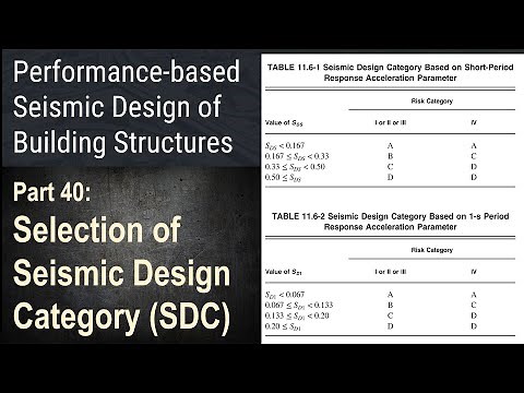 40 - Selection of Seismic Design Category (SDC) [ASCE 7-16, IBC-2021, BCP-2021]