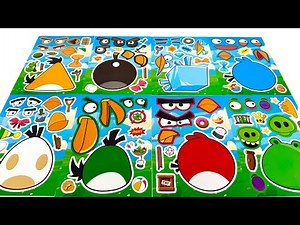 Angry Birds Sticker Art ASMR | No Talking, Oddly Satisfying & Relaxing