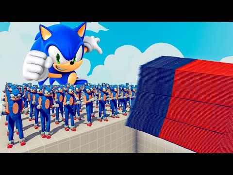 200x SONIC + 1x GIANT vs EVERY GOD - Totally Accurate Battle Simulator TABS
