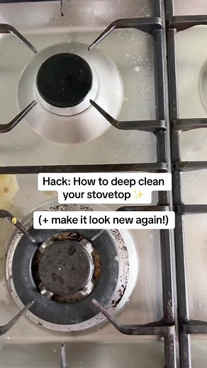 Just wait until you see the after 🤩 Save this video for your next deep clean 🧼 this 5 step process is the best way to drep clean your stovetop and make it look brand new again ✨ will you be trying this one? Hope its helpful lovelies xx #stovetopcleaning #stovetopclean #cleaninghacks #cleaningtips #mamamilastips