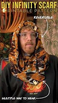 DIY Scarf Tutorial | Printable PDF Pattern #diy #sewing #scarf #tutorial