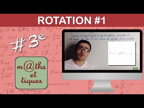 Construire l'image d'un point par une rotation - Troisième
