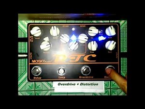 MOSKY DTC 4-in-1 Electric Guitar Effects Pedal Distortion + Overdrive + Loop + Delay DEMO