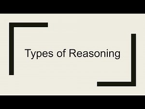 What is Reasoning? Types of Reasoning Lecture 4