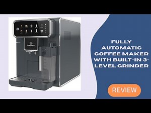 Fully Automatic Coffee Maker with Built-in 3-Level Grinder | Espresso, Cappuccino, Latte, Americano