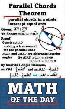 Parallel Chords Theorem [Math of the Day] #mathoftheday
