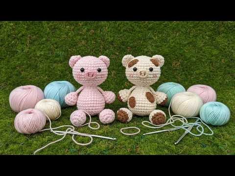 🐷 How to Crochet a Mini Pig Keychain | Easy Amigurumi Pig Tutorial | Hoya Crochet