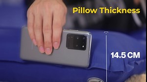 Relefree Double Sleeping Pad with Built-in Inflatable Pump, Thickening Air Mattress Complete Inflation in 3 Min Camping Mat Perfect for Car Travel, Camping - Dark Blue