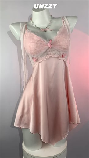 unzzyshop on Instagram: "unzzyshop Pink Butterfly Dress 🔍KF82738 $22.40 www.unzzy.com #unzzy #unzzystore #dress #girl #pajamas #nightgown #butterfly #cute #pink #reels #kawaii #soft #girlfriend"