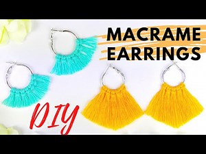DIY MACRAME BOHO EARRINGS I SUPER EASY Macrame Tassel Earrings Tutorial For Beginners