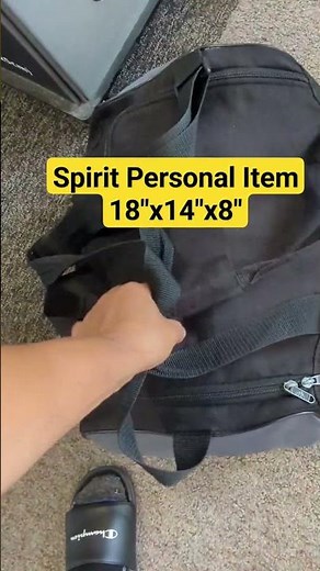 Spirit Airlines personal item 18x14x8