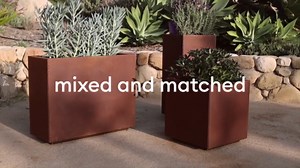 Veradek Corten Extra Large Rust Steel Metal Rectangular Planter with Drainage Holes (15 in. L x 38 in. W x 16.25 in. H) LBXVLGCS