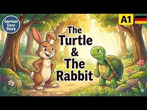 Learn German with Stories 🇩🇪 | A1 Easy Story | The Turtle & The Rabbit
