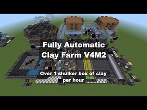 Fully Automatic Clay Farm (Minecraft Bedrock Edition)
