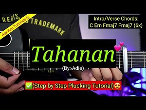 Tahanan - Adie (Super Easy Chords)😍 | Plucking Version | Guitar Tutorial