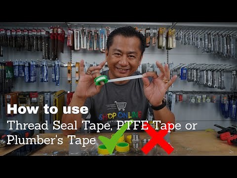 How to use thread seal tape, PTFE tape, teflon tape or plumber's tape | No more water leaks