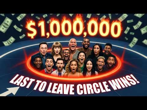 Famous Celebs Trapped in Circle for $1M! Last to Leave Wins (Animation)