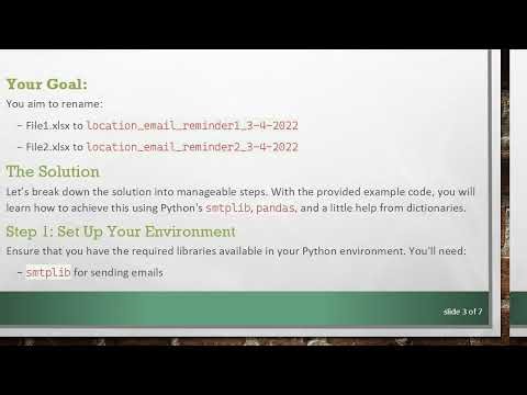 How to Rename Multiple Emails in Python Using smtplib