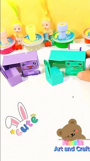 Origami table/ How to make origami table/ Diy/ Nasrin art and craft/ how to/ origami/ miniature