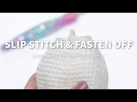 Slip Stitch and Fasten Off | Crochet Tutorial