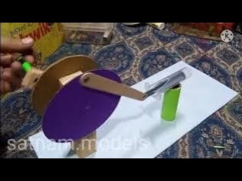 Circular motion to linear motion working model || slider crank mechanism model