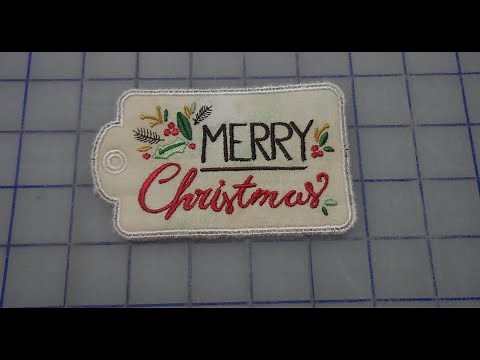 How to Embroider Holiday Gift Tag