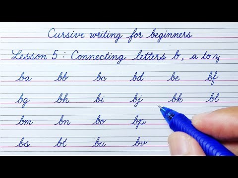 Cursive writing for beginners Lesson 5 | Connecting letters b, a to z | Cursive handwriting practice