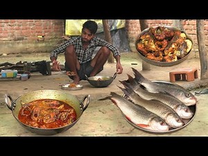 Small Rohu Fish Curry Recipe Cooking By Village Boy | Belicious Fish Masala | Rohu Machhali Recipe