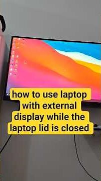 how to use laptop with external display while the laptop lid is closed #computerproblems